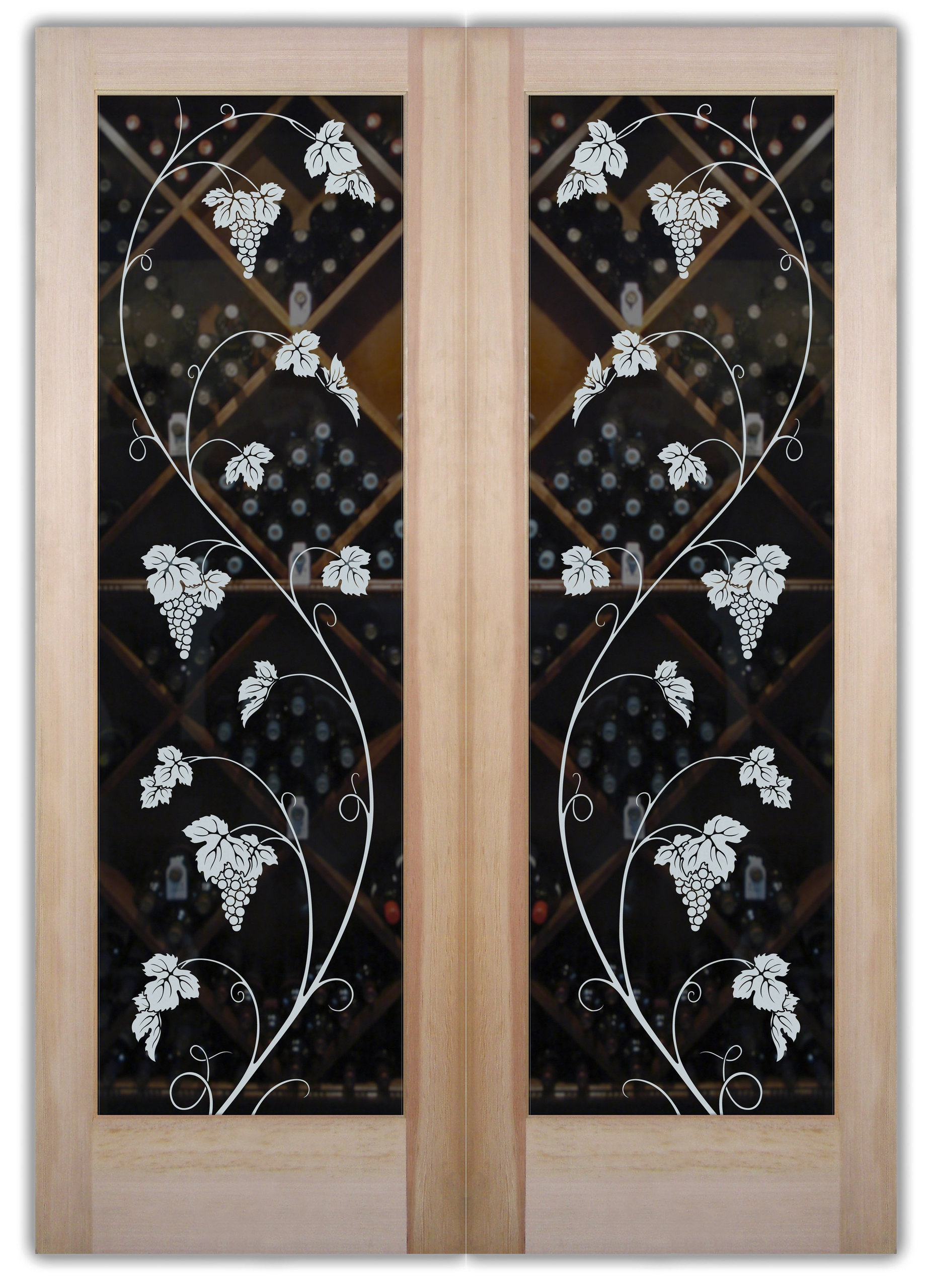 Wine Door - Vineyard Grapes Unfurled - Primed - 28" x 80" - Book/Slab ...