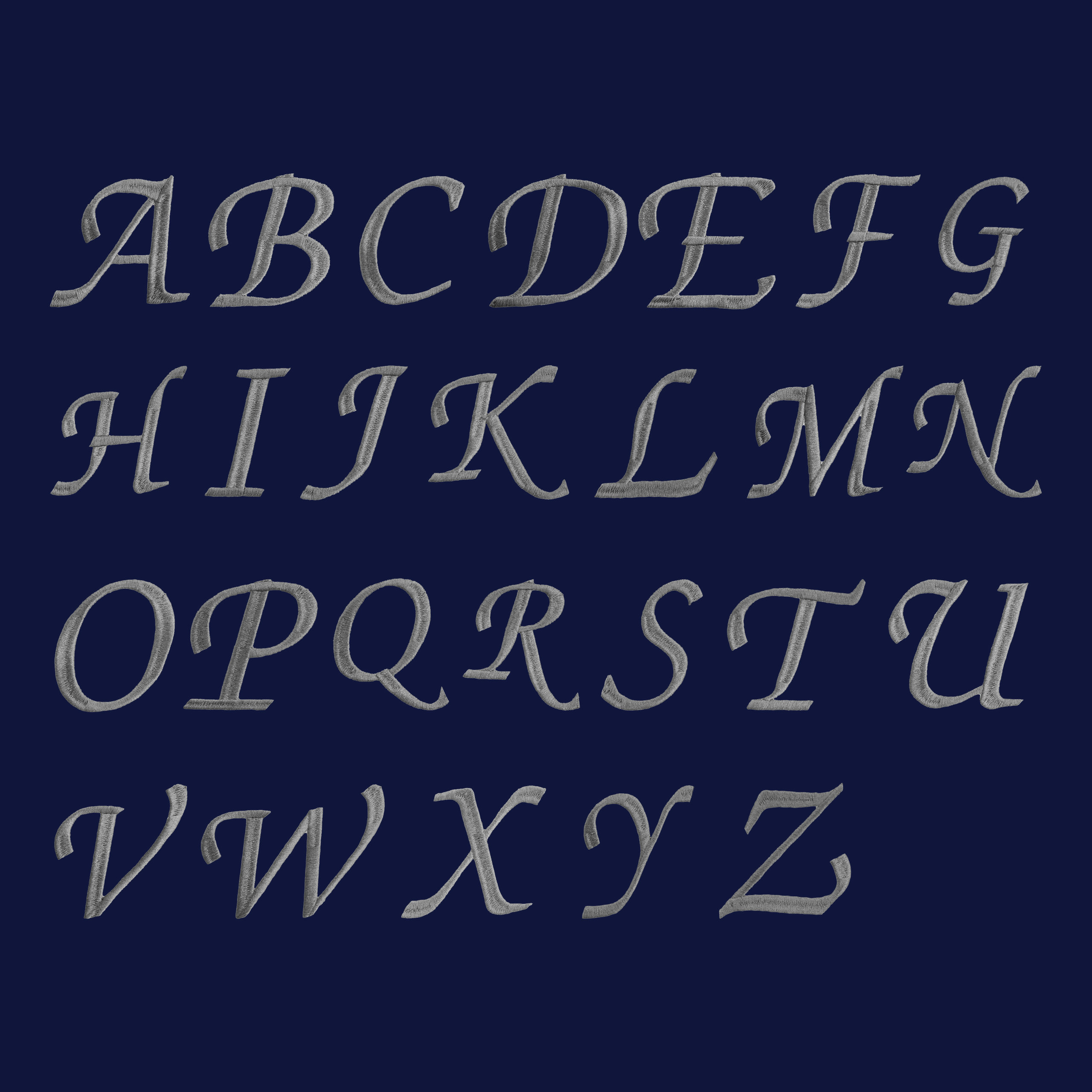 Herringbone Weave Midnight Blue Bathrobe, Large/XLarge, Gray Letters, A ...