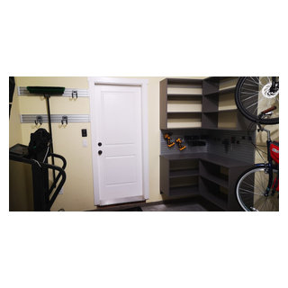 Narrow single car garage - Garage - Other - by Okanagan Closet Concepts ...