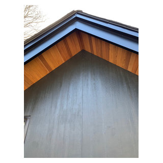 Clear Cedar Soffit & Black Aluminum Fascia - Modern - Exterior ...