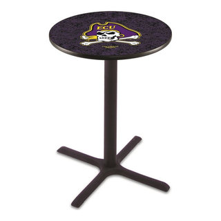 Holland L211 East Carolina University 36x36" Pub Table - Black Wrinkle ...