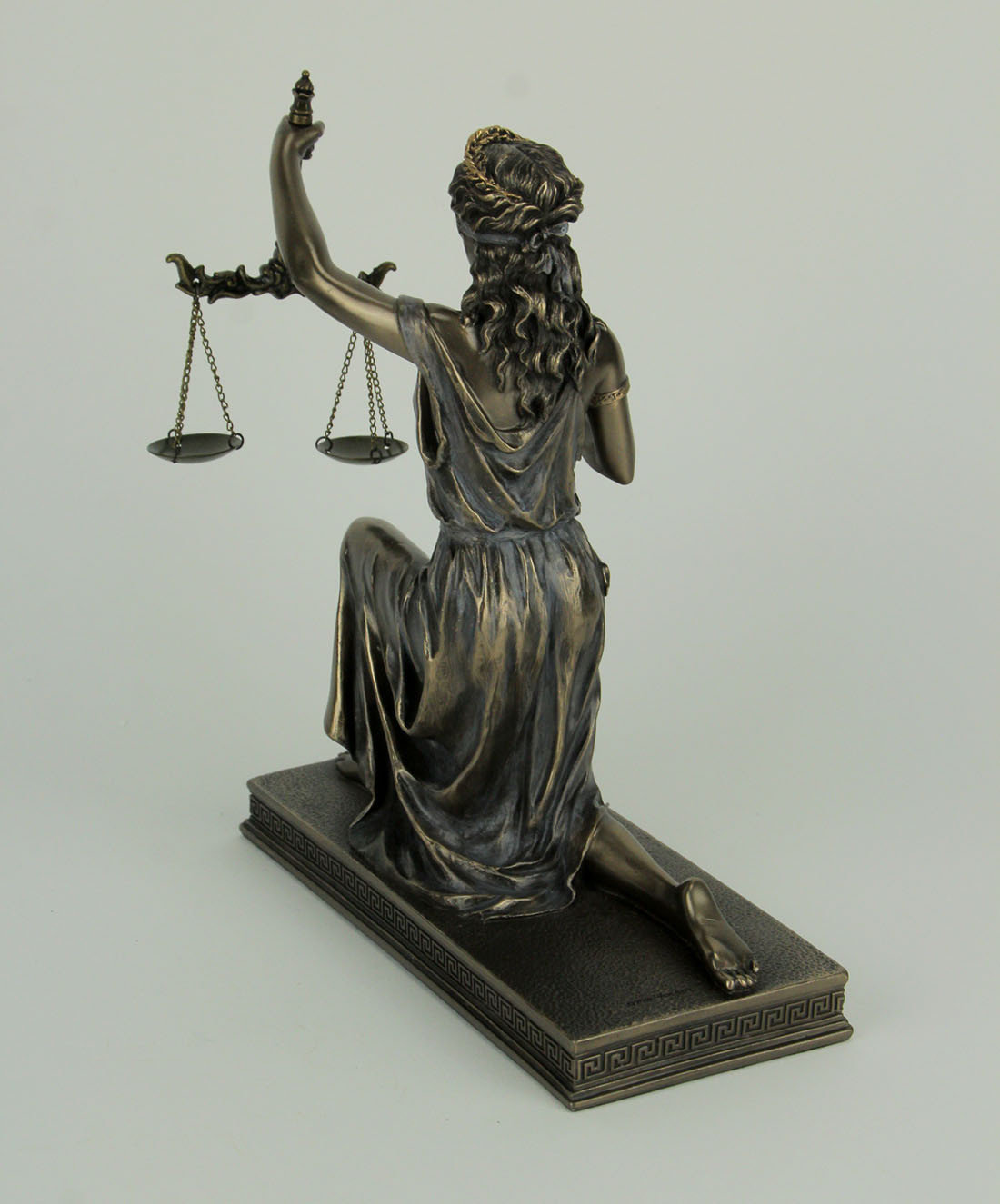 Bronze Finish Lady Justice Kneeling Holding Balance Scales and Sword ...