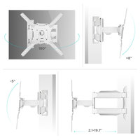 ONKRON TV Wall Mount Full Motion Arm Bracket for 32" - 55'' Screens up to 77 lbs - Contemporary ...