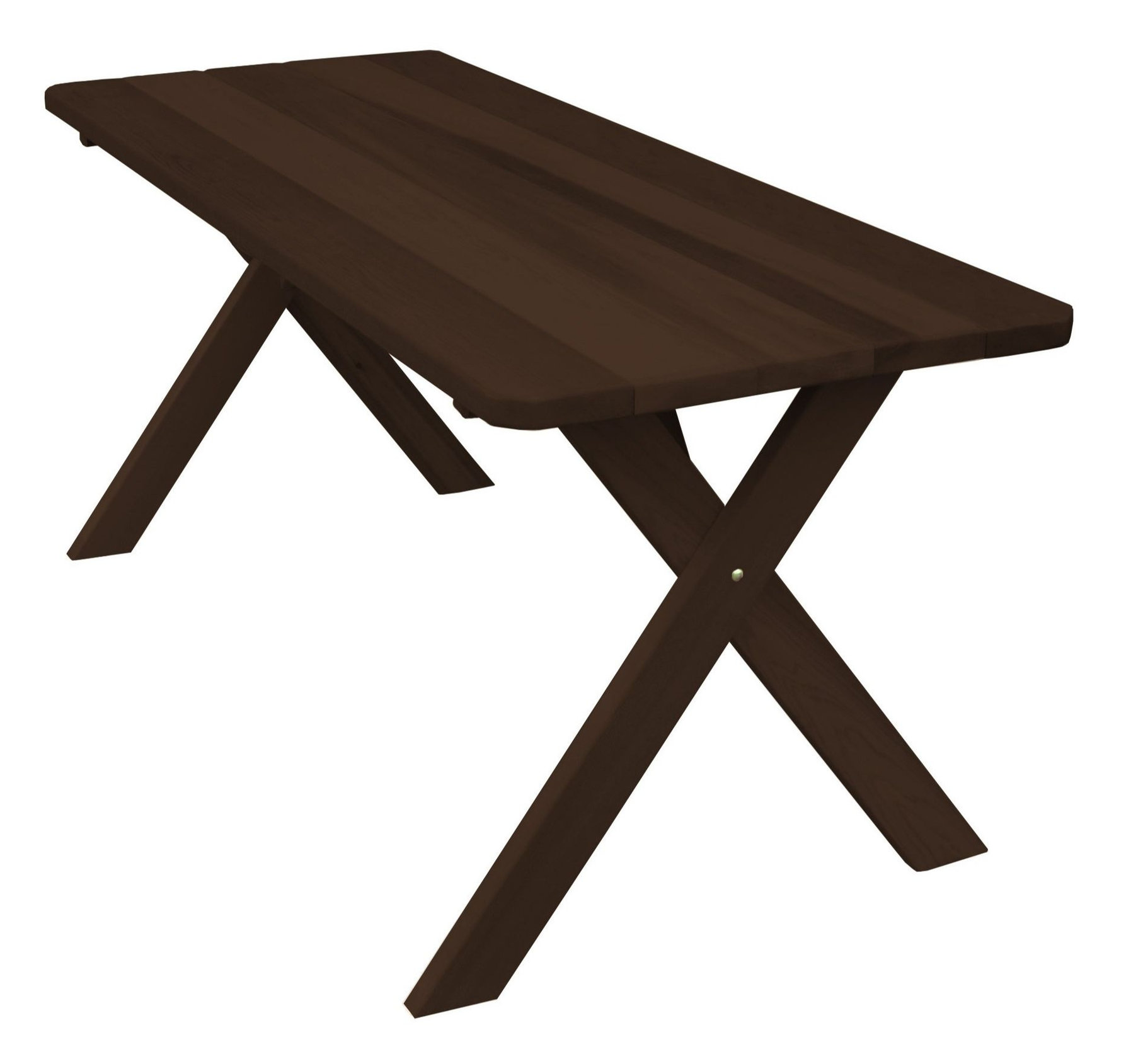 Cedar Cross-Leg Table, 8 Foot - Transitional - Outdoor Dining Tables ...