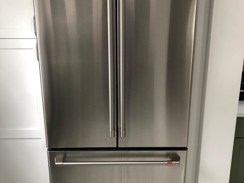 Leveling counter depth fridge