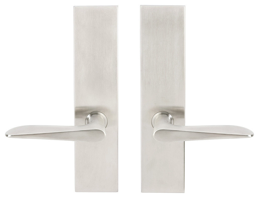 Ecco Lever, Full Dummy Tubular Pair, Left Hand, Satin Stainless Steel ...