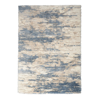 Nourison Dreamy Shag 5'3" x 7'3" Light Blue Grey Shag Indoor Rug ...
