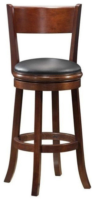 Boraam Palmetto Counter Height Swivel Bar Stool in Walnut, 24 Inch ...