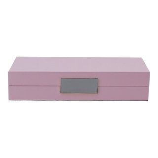 Addison Ross Lacquered Jewelry Box, Pink/Silver - Contemporary ...