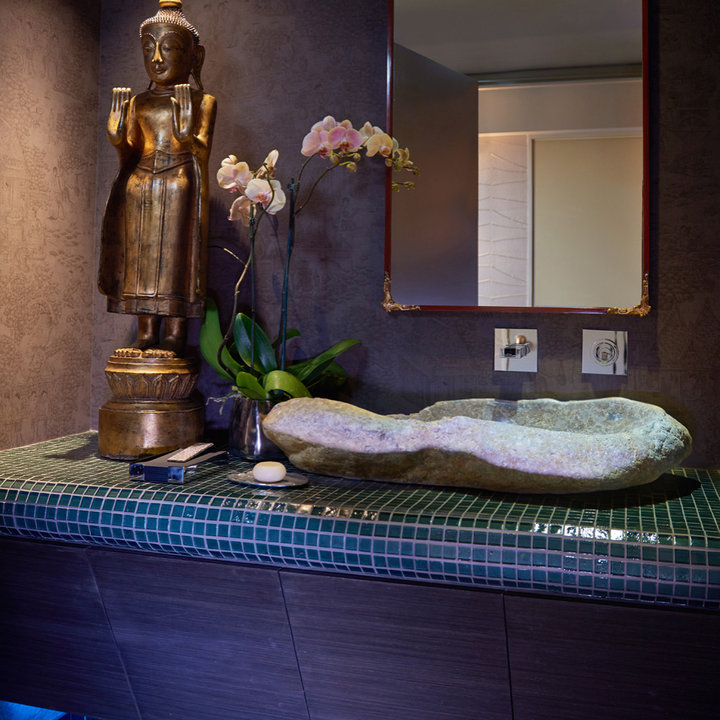75 Powder Room with Tile Countertops Ideas You'll Love - May, 2026 | Houzz
