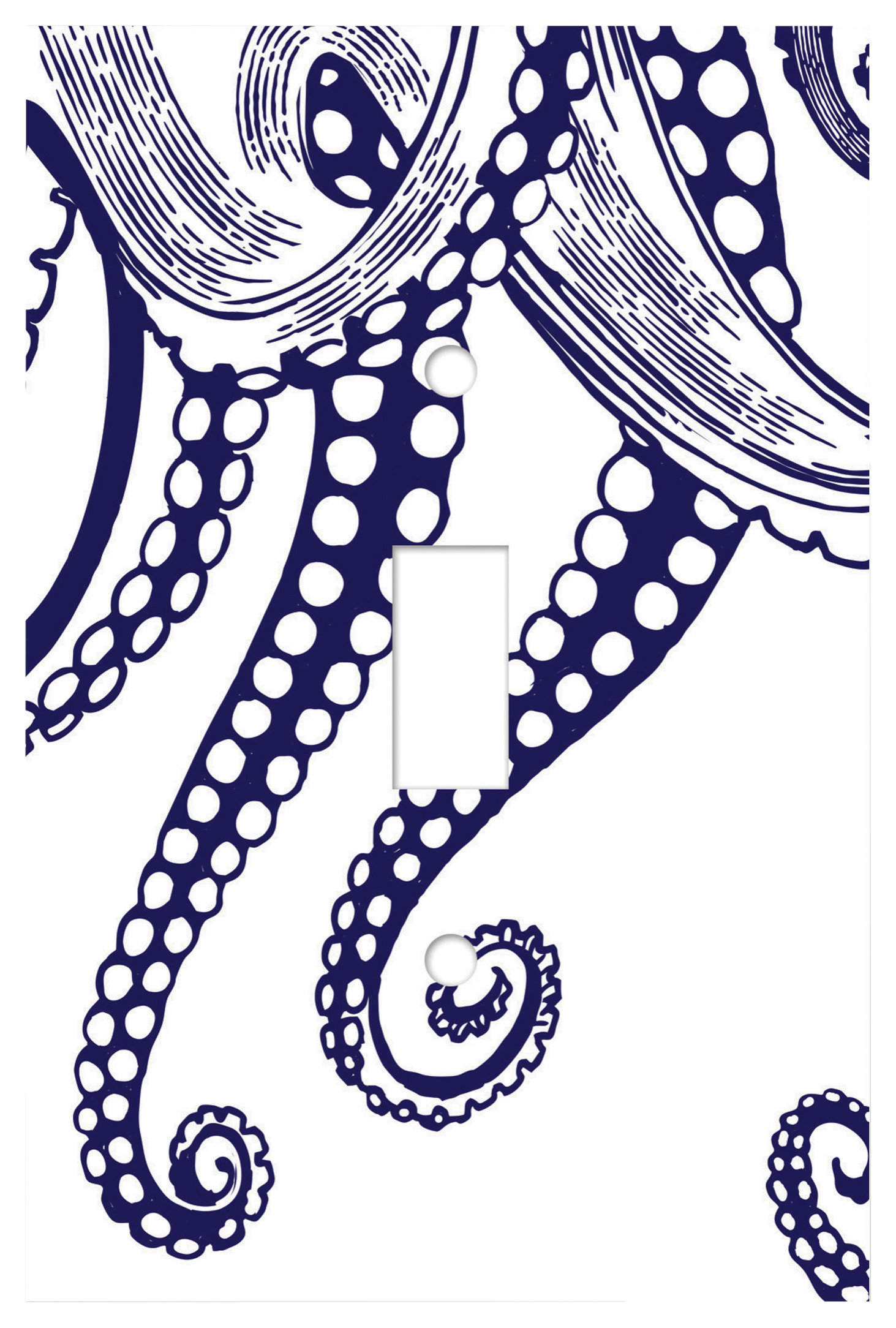 Octopus Ceramic Single Toggle Switchplate - Beach Style - Switch Plates ...