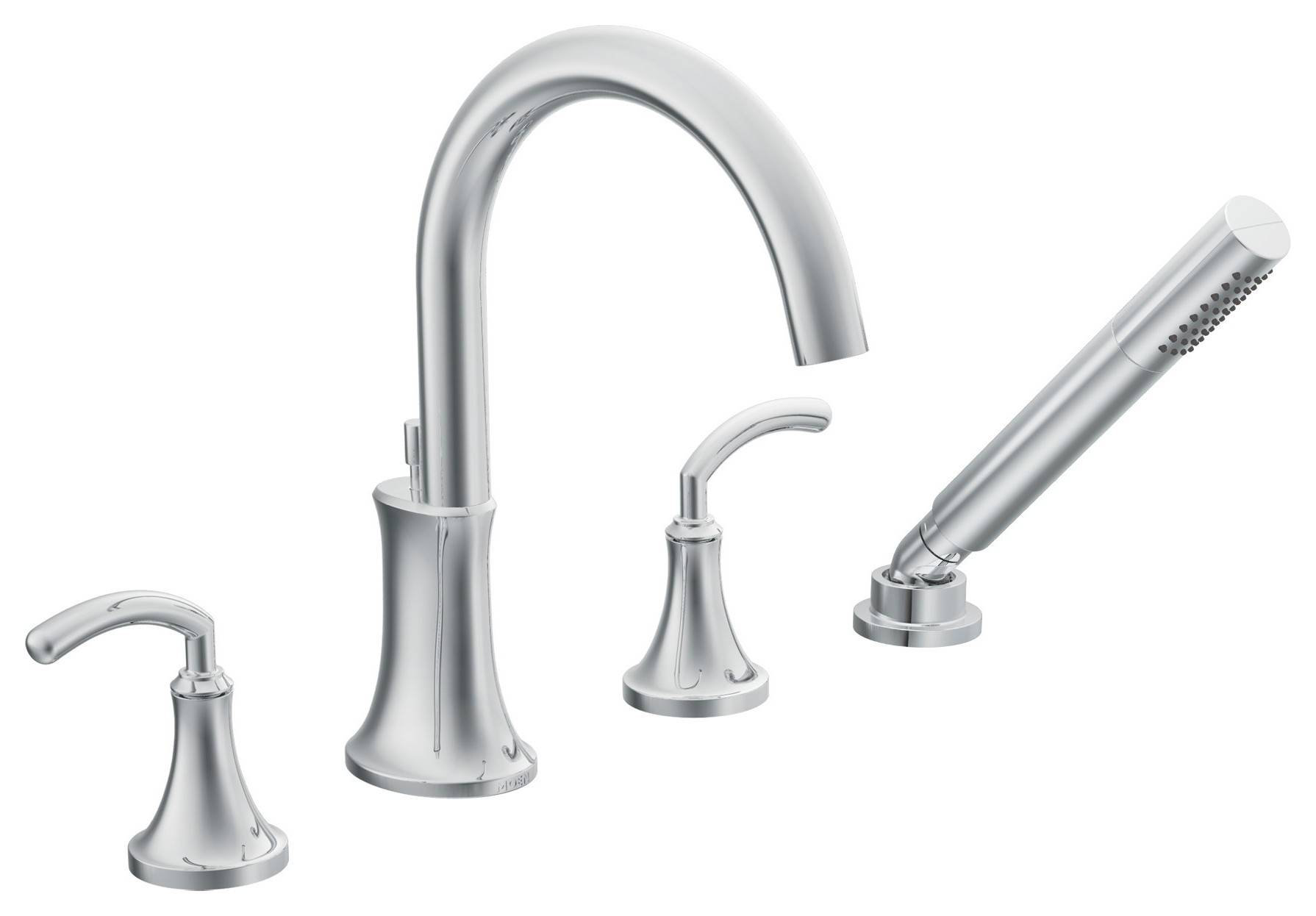 Moen Icon 2-Handle High Arc Roman Tub Faucet Includes Hand Shower, 33 ...