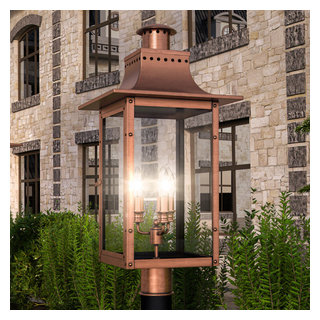 Luxury Antique Outdoor Post/Pier Light, Rustic Copper, UQL1410 ...