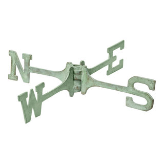 Brass 11" Weathervane Directionals With a Blue Verde Finish by Good ...