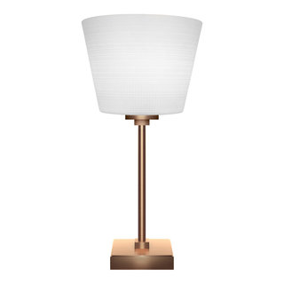 Luna 1-Light Table Lamp, New Age Brass/White Matrix - Transitional ...