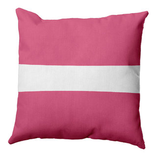 Narrow The Gap Stripe Print Outdoor Pillow, 20"X20" - Contemporary ...