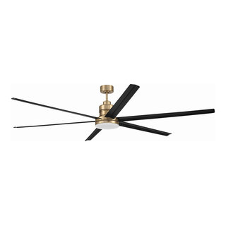 Mondo 80 80" Ceiling Fan, Satin Brass - Transitional - Ceiling Fans ...