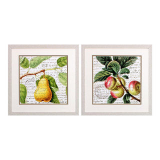 Pear Apple, 2-Piece Set, Wall Art - Farmhouse - Prints And Posters - by ...
