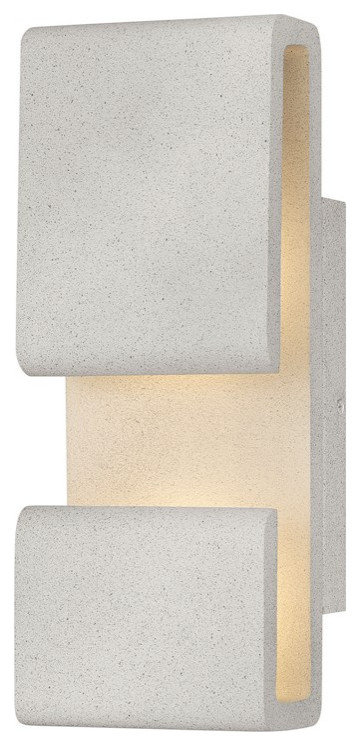 Hinkley Lighting Contour Small Outdoor Wall Mount, Cement Gray 2810CG ...