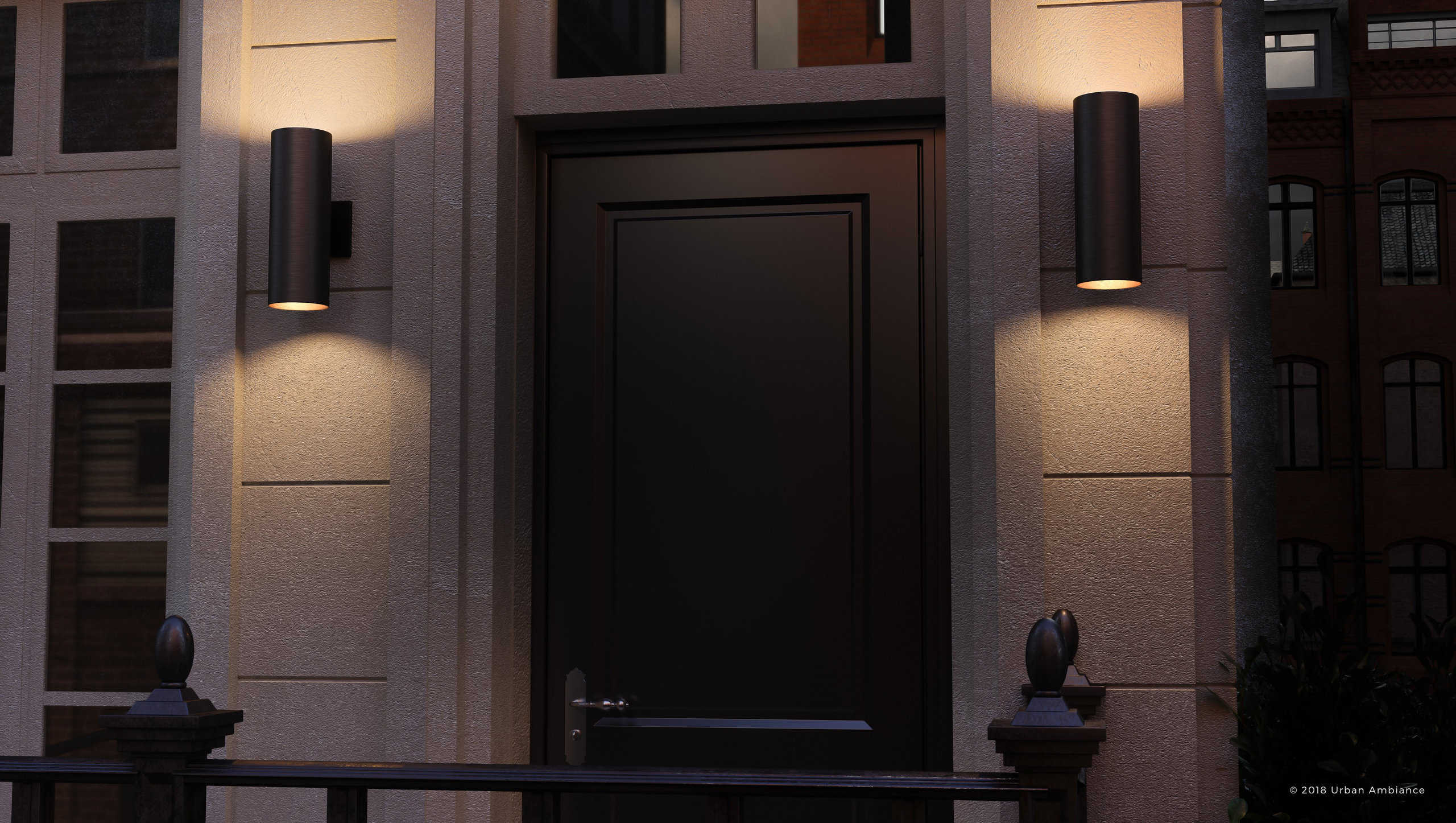 Luxury Contemporary Porch Light, Hollywood Series, Midnight Black ...