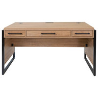 Modern Wood Laminate Office Desk, Writing Table, Light Brown ...