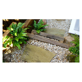 Redesigning an awkward side garden in Chesham Bois - Rustic - Landscape ...
