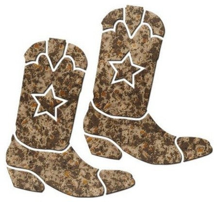 Cowboy Boots Ceramic Swimming Pool Mosaic, 4" - Southwestern - Accent ...