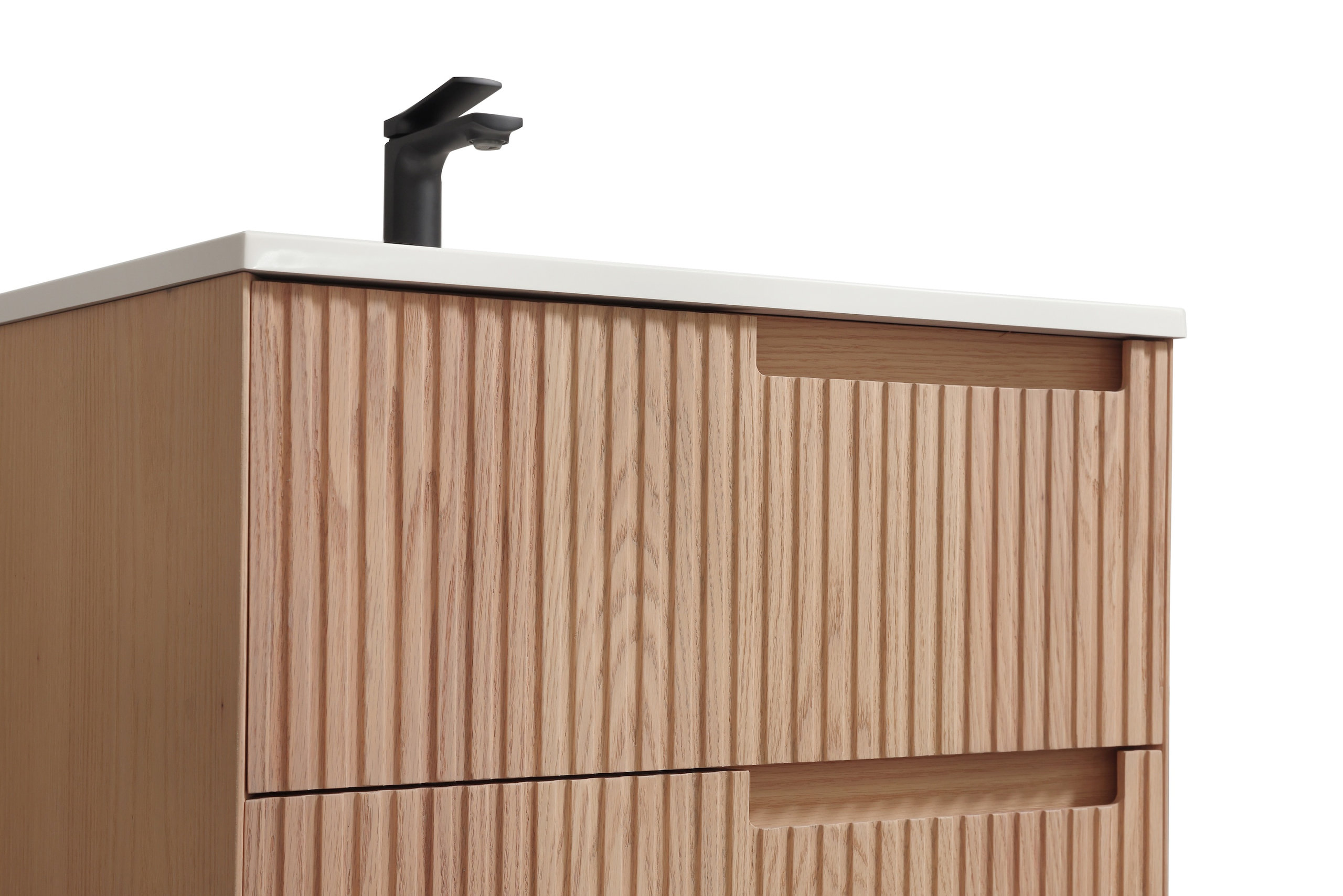 Fiore Wall Mount Modern Bathroom Vanity, Oakwood, 32" - Contemporary ...