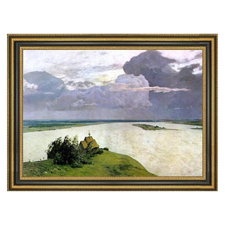 Isaac Ilich Levitan Above the Eternal Peace Framed Canvas Print, 16"x24 ...