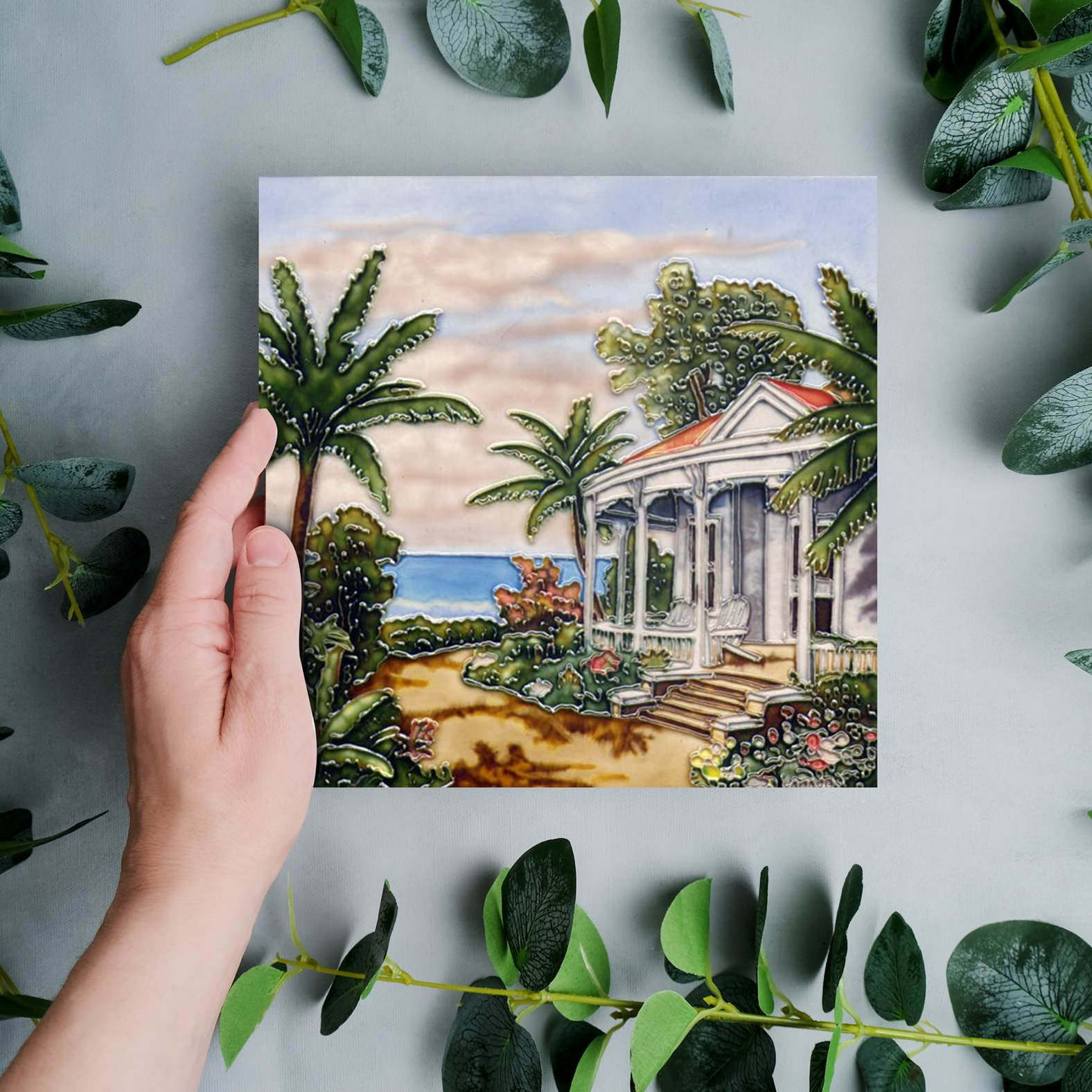 Beach House Rgt Tile - Beach Style - Tile Murals - by Continental Art ...