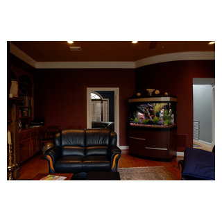 Freestanding Bow Front Aquarium with Custom Laminate Millwork Package ...