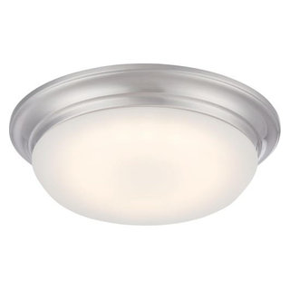 Nuvo 1-Light LED Libby Close-to-Ceiling Light Fixture, Brushed Nickel ...