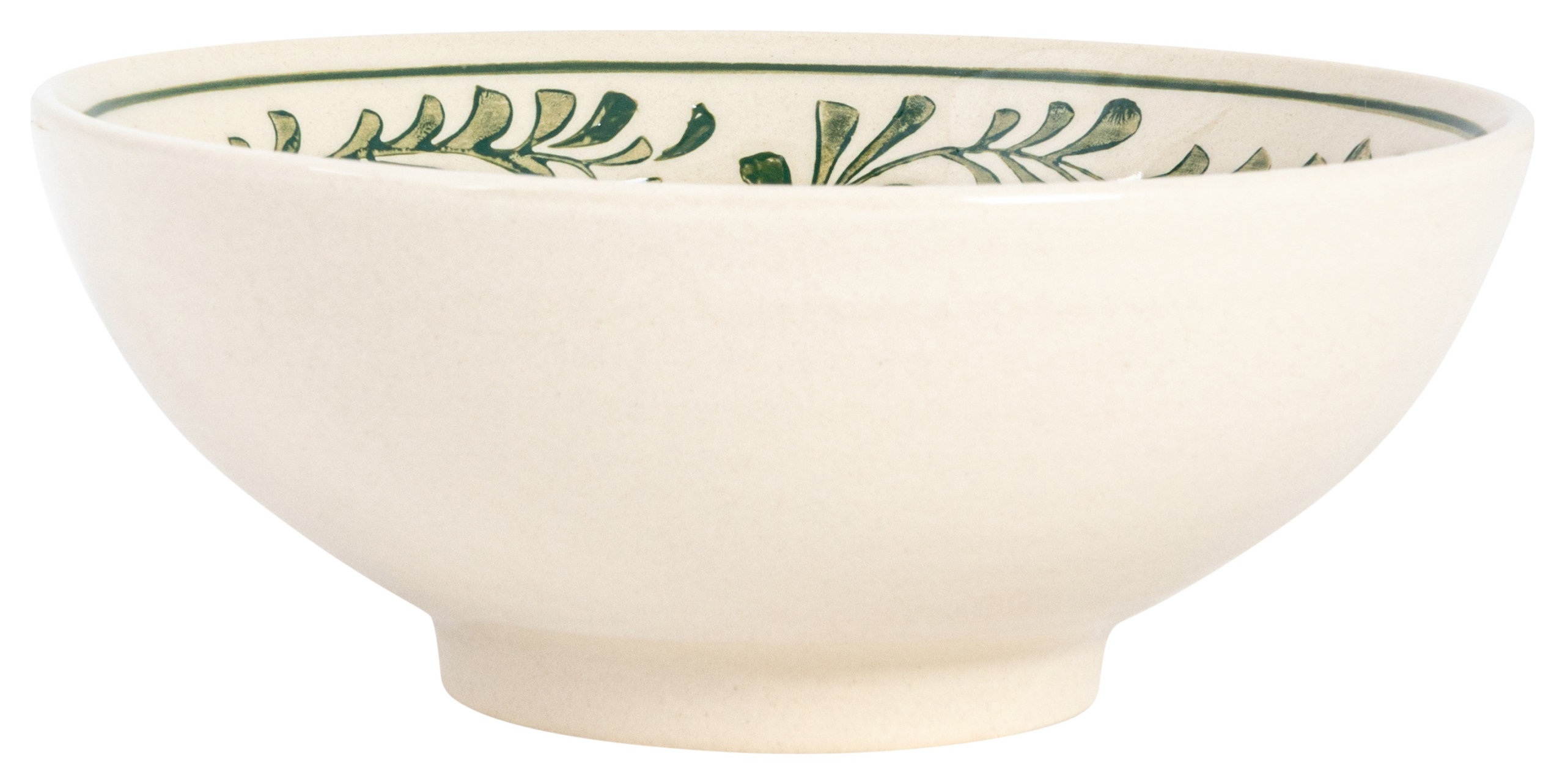 5.75" Round Bowl Dinnerware Set, 4 Various Pattern Prints, Cream, Set ...