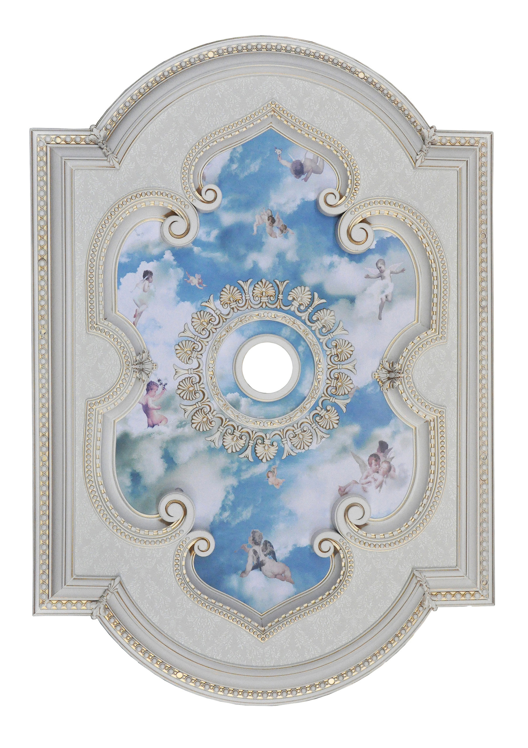 Artistry Lighting, Rectangular White Ceiling Medallion, ARC0913-CF1-021 ...