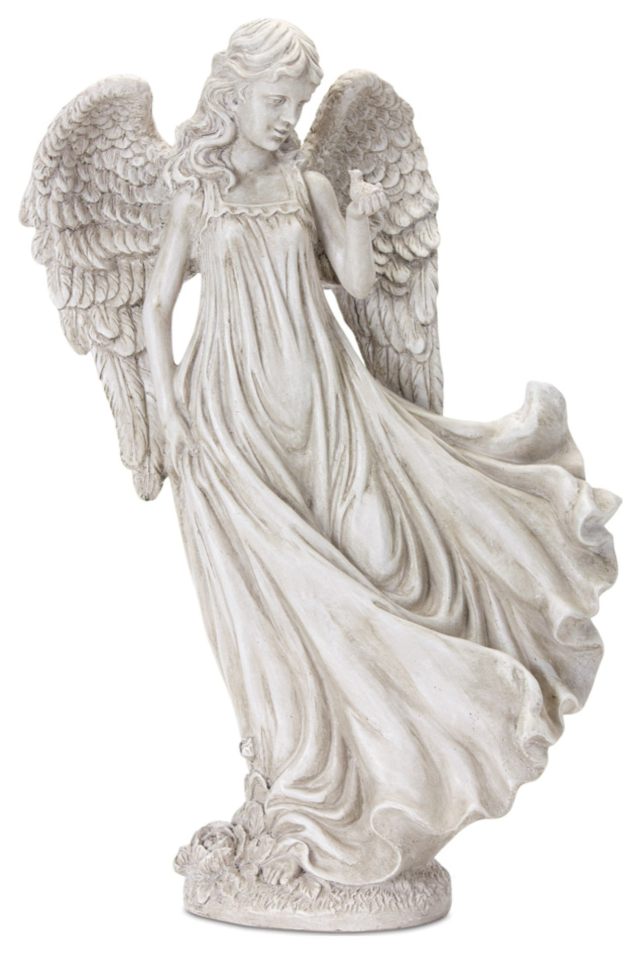 Angel 15"H Resin/Stone Powder - Traditional - Decorative Objects And ...
