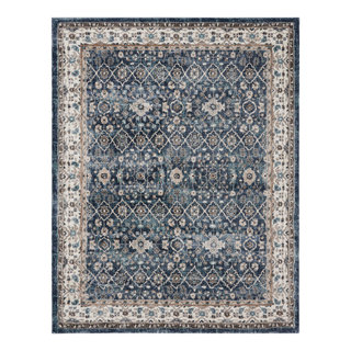 Kathy Ireland American Manor AMR01 Area Rug, Blue/Ivory, 7'10" x 9'10 ...