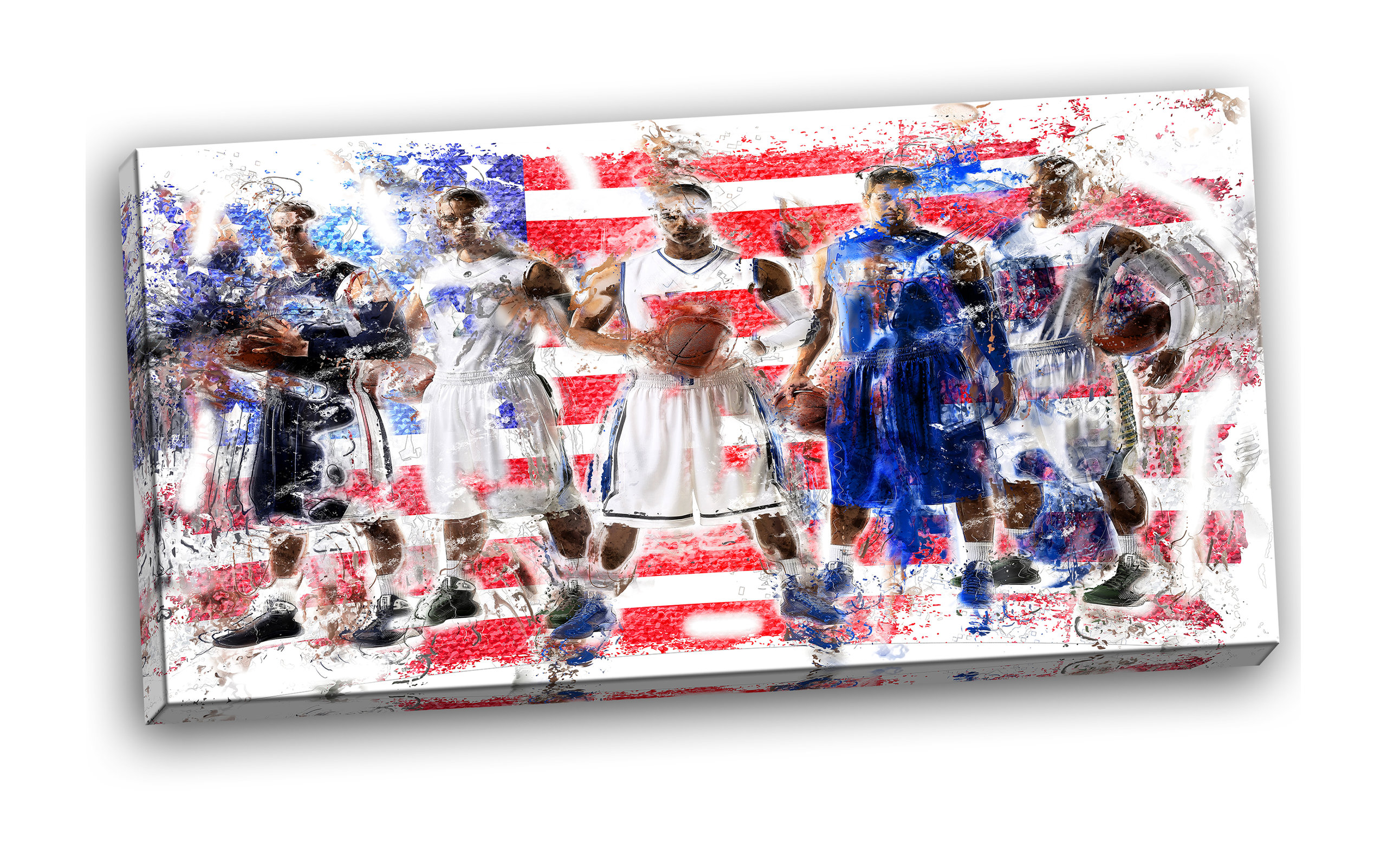 "USA Basketball" Canvas Painting - Modern - Prints And Posters - by ...