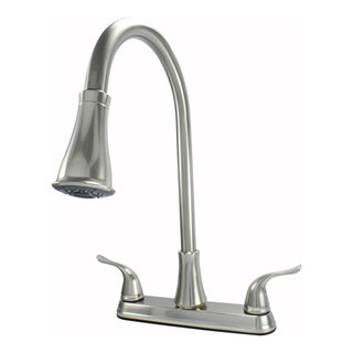 WMF-8201ZLP-BN- Two Handle High Arc Pulldown Kitchen Faucet ...