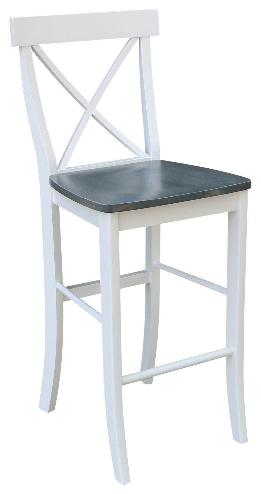 36" Round Extension Dining table with X-Back Bar Height Stools, 5 Piece ...
