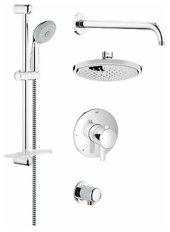 Grohe 35051000 GrohFlex Shower Set, Chrome - Contemporary - Tub And ...