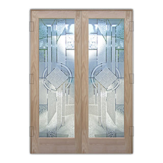 Interior Doors - Matrix Chardonnay Frosted Glass Design - 28" x 80 ...