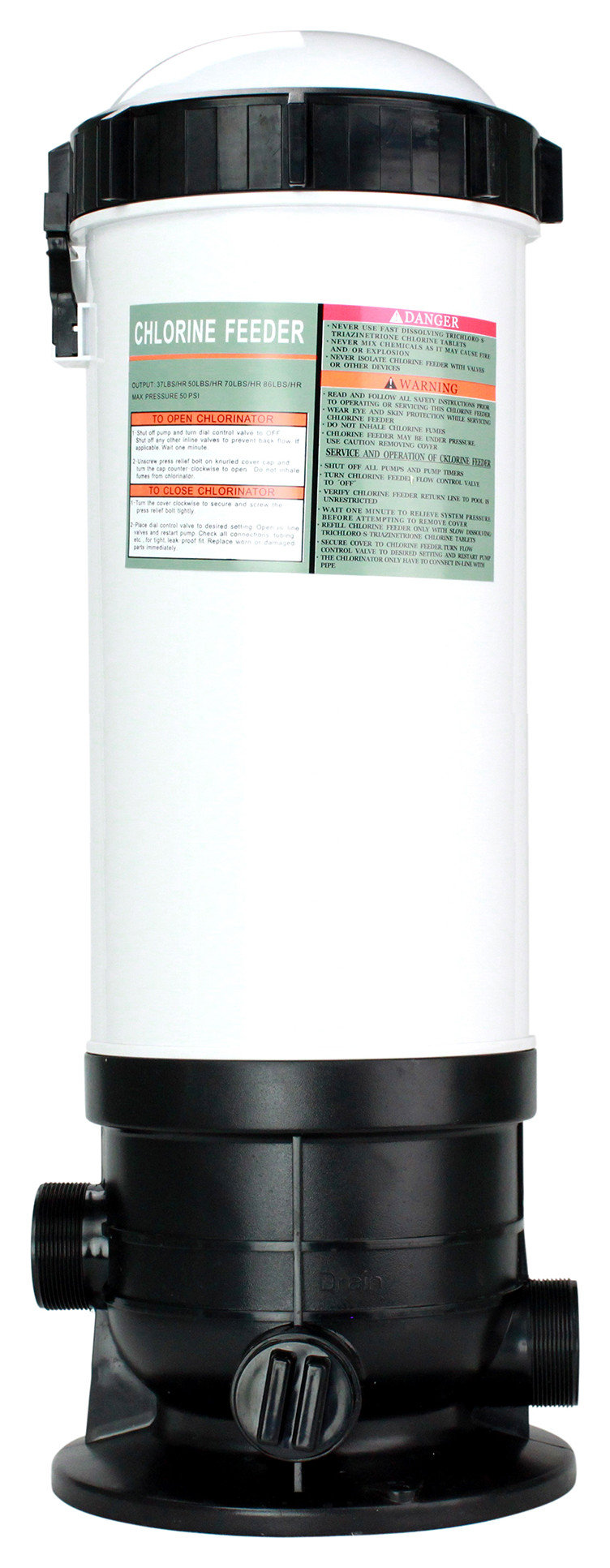 Automatic Off-Line Chlorinator Chemical Feeder 50lb Capacity - Modern ...