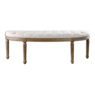 Uttermost 23196 Leggett Fabric Bench Designed by Jim Parsons - French ...