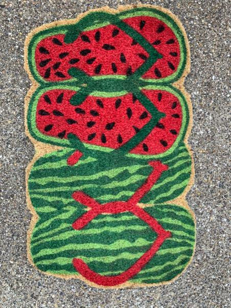 Homenmore Out Door Natural Coir Mat Sandal Design 18"x30 ...