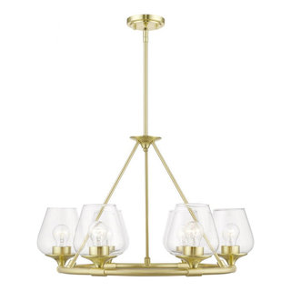 6 Light Chandelier In Transitional Style-18.75 Inches Tall and 26 ...