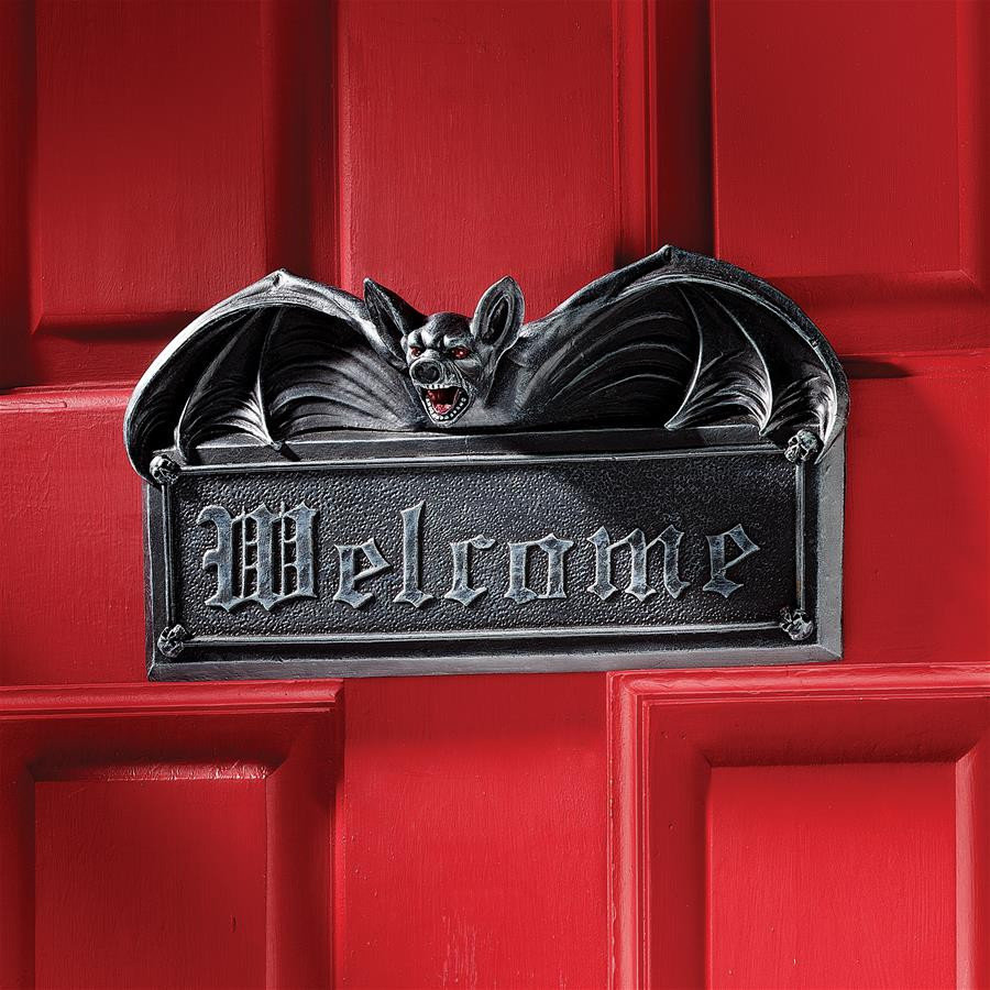 Design Toscano Vampire Bat Welcome Plaque - Contemporary - Novelty ...