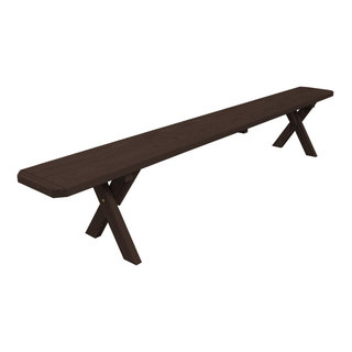 Cedar Cross-Leg Bench, 8 Foot - Transitional - Outdoor Benches - by ...