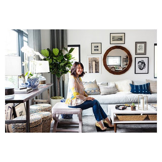 Indigo-Infused Living Room Makeover for Erica Chan Coffman of Honestly ...