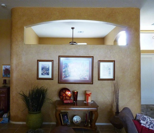 What can I do to fill in these arched wall openings?