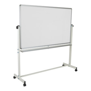 HERCULES Series 64.25"W x 64.75"H Double-Sided Mobile White Board with ...